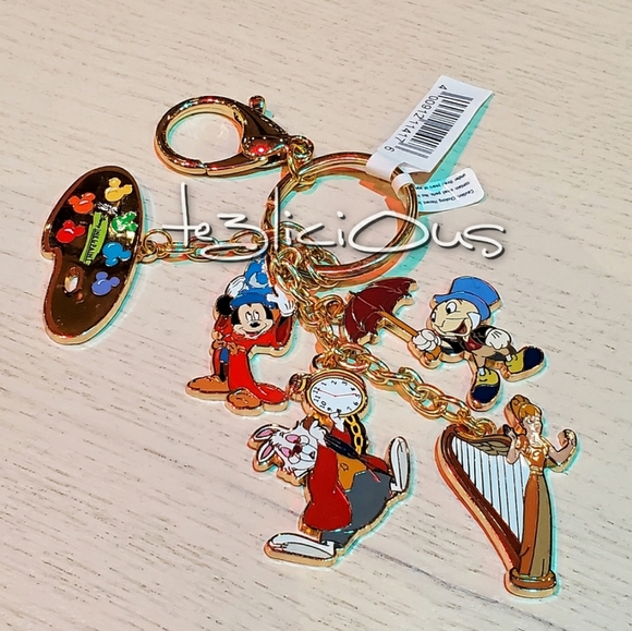 Disney | Accessories | Disney Parks Ink Paint Characters Keychain ...